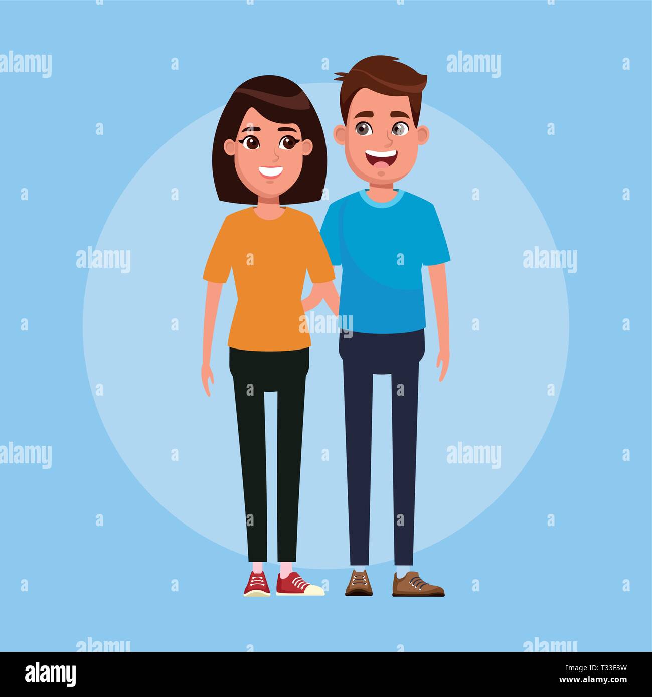 Young couple cartoon Stock Vector Image & Art - Alamy