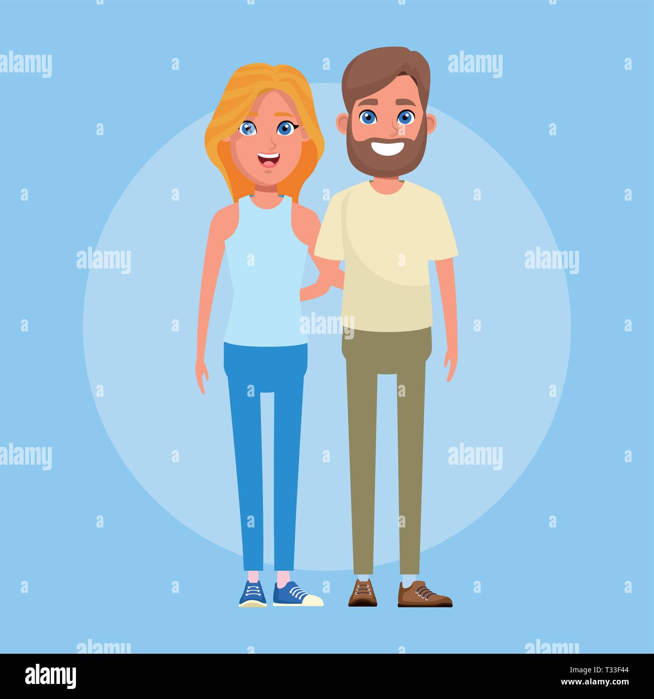 Young couple cartoon Stock Vector Image & Art - Alamy