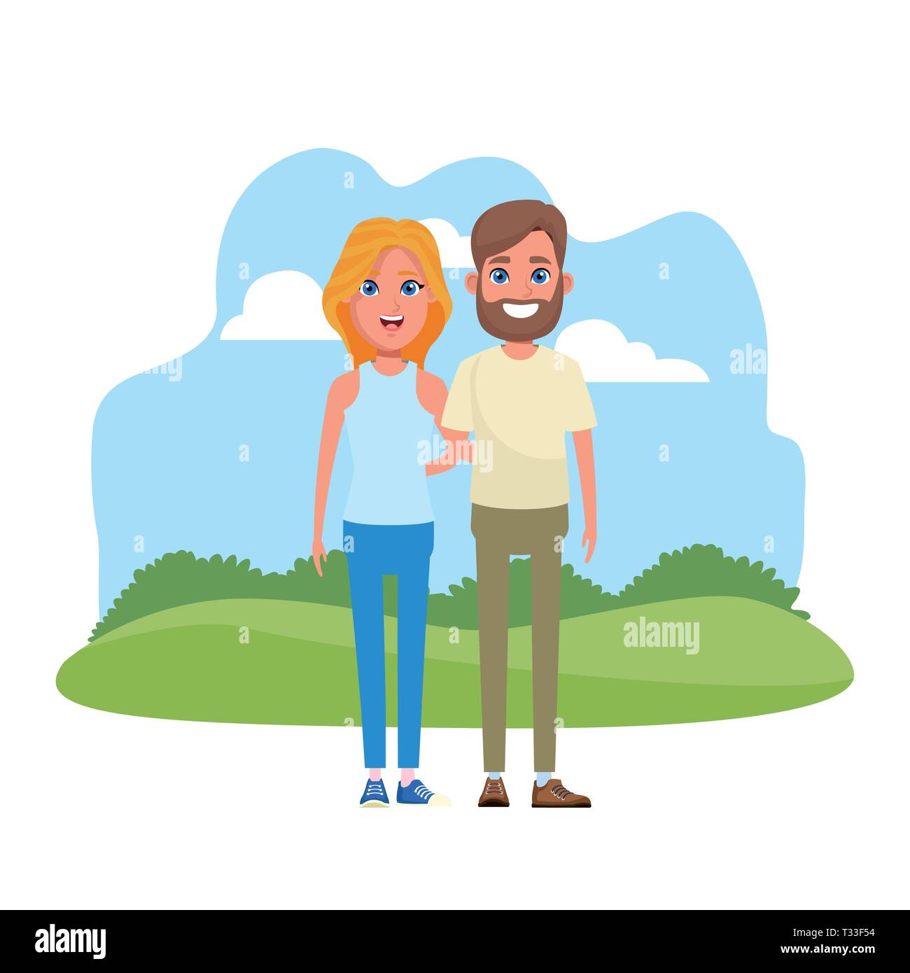 Young couple cartoon Stock Vector Image & Art - Alamy