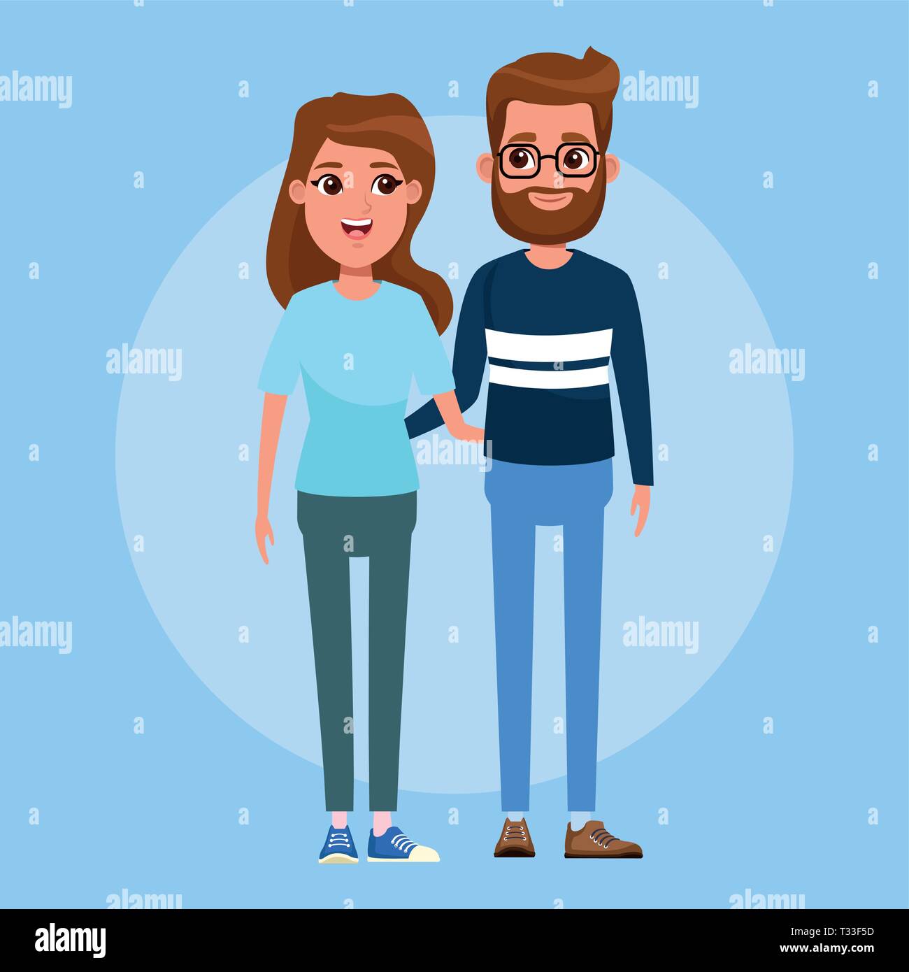 Young couple cartoon Stock Vector Image & Art - Alamy