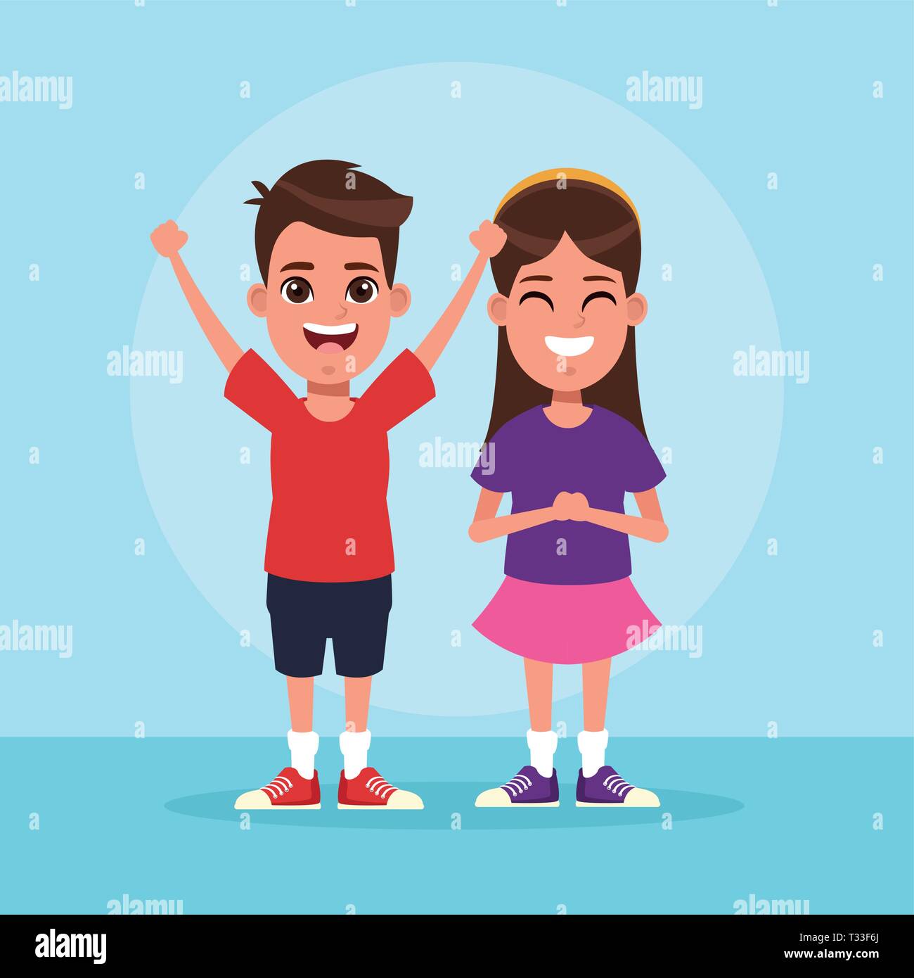 Kids friends cartoons Stock Vector Image & Art - Alamy