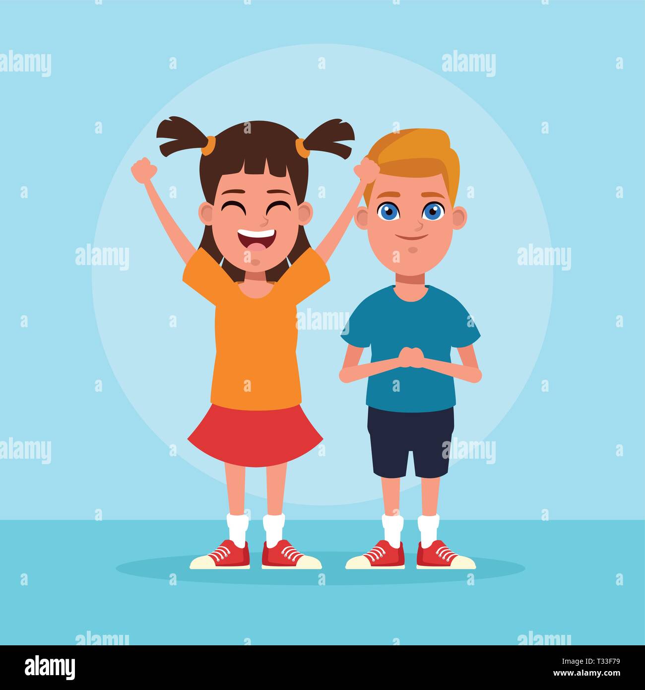 Kids friends cartoons Stock Vector Image & Art - Alamy