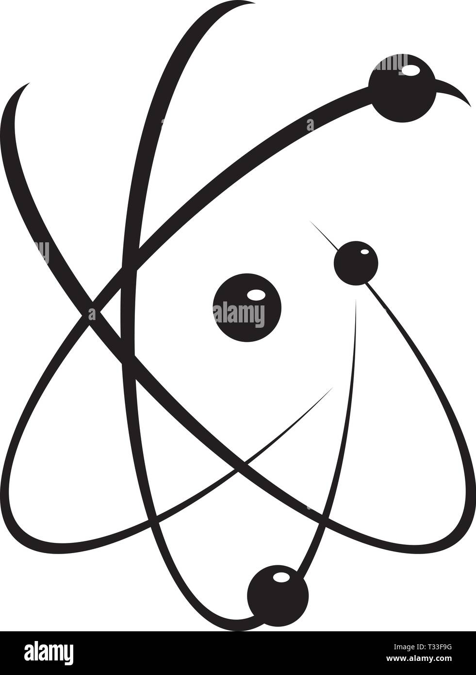 The motion of electrons around the nucleus Stock Vector Image & Art - Alamy