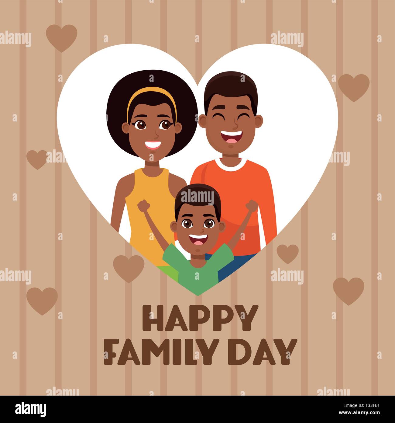 Happy family day card Stock Vector Image & Art - Alamy