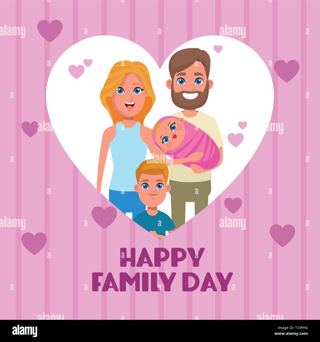 Happy family day card Stock Vector Image & Art - Alamy