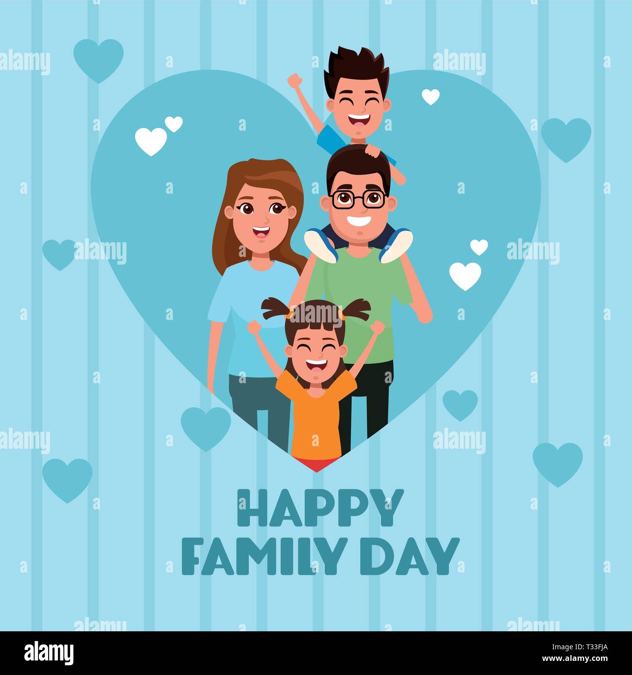 Happy family day card Stock Vector Image & Art - Alamy
