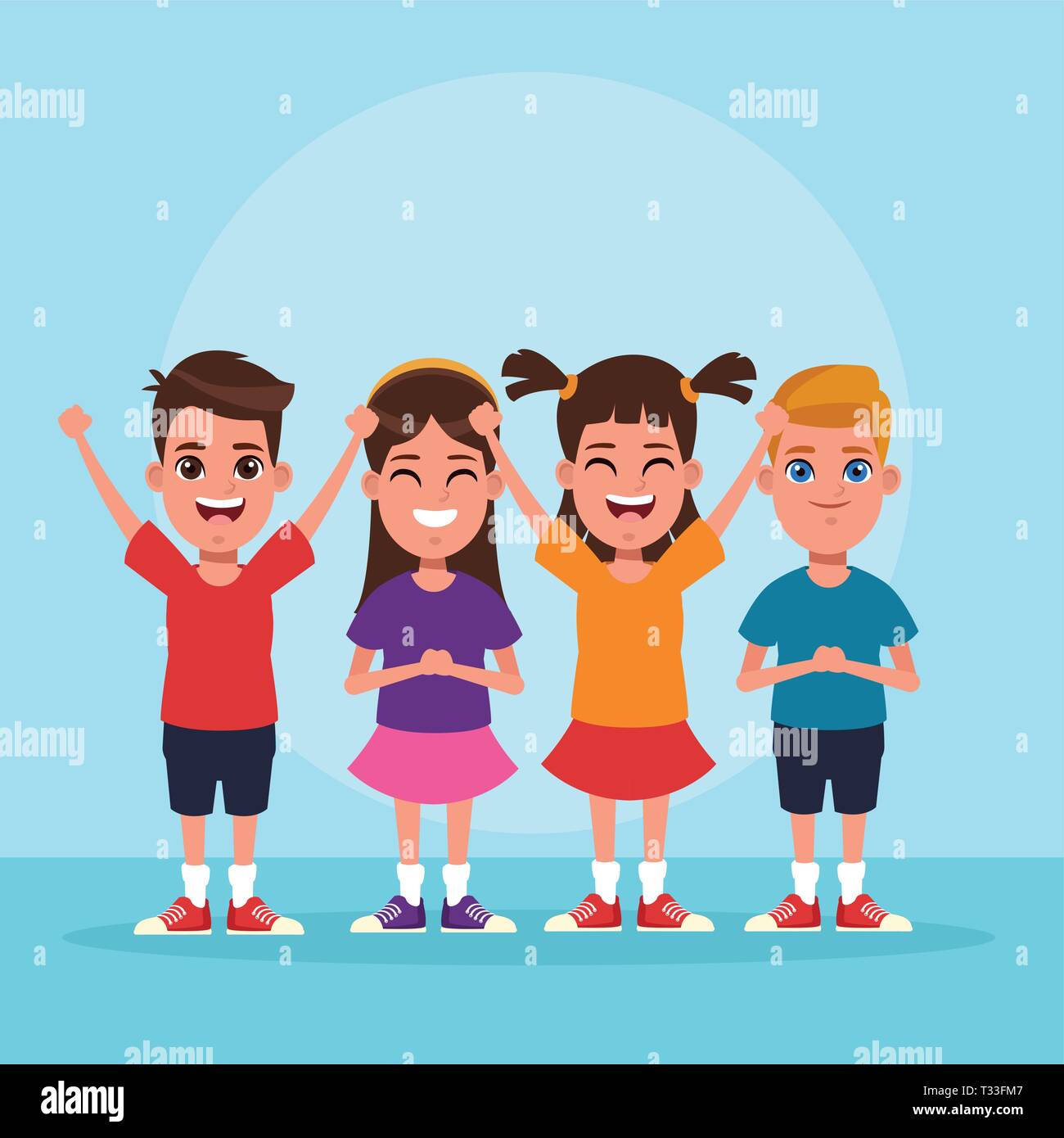Kids friends cartoons Stock Vector Image & Art - Alamy
