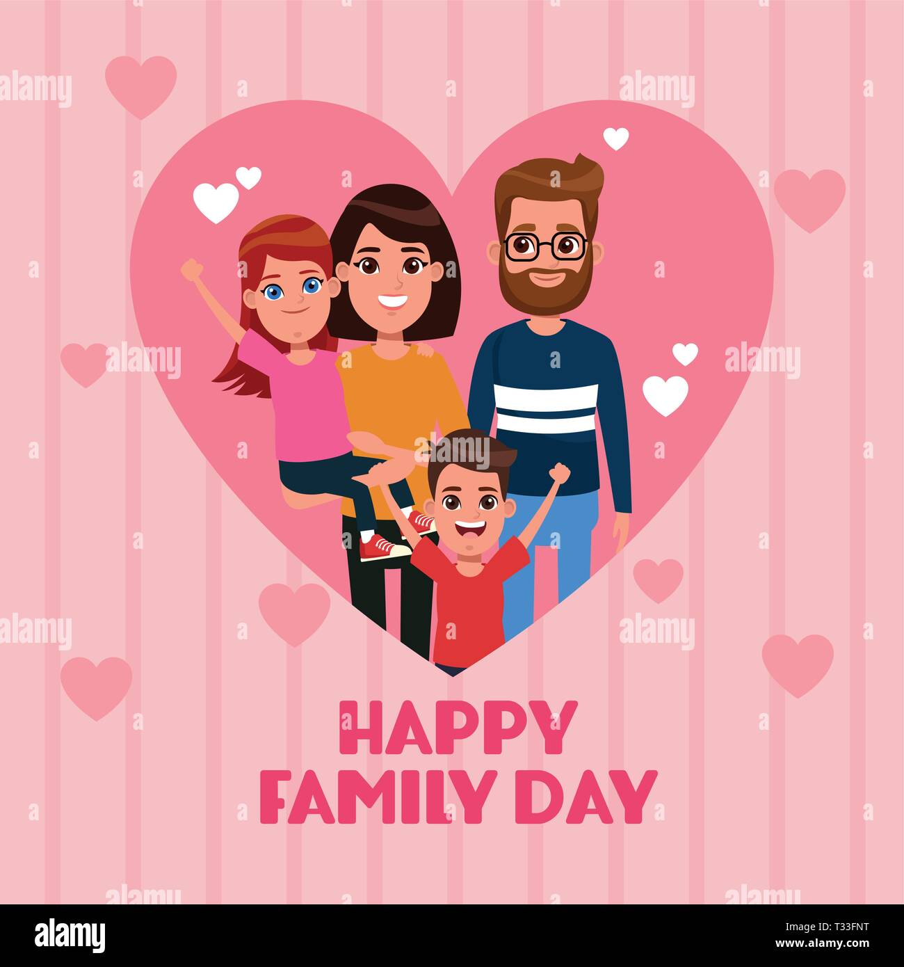 Happy family day card Stock Vector Image & Art - Alamy