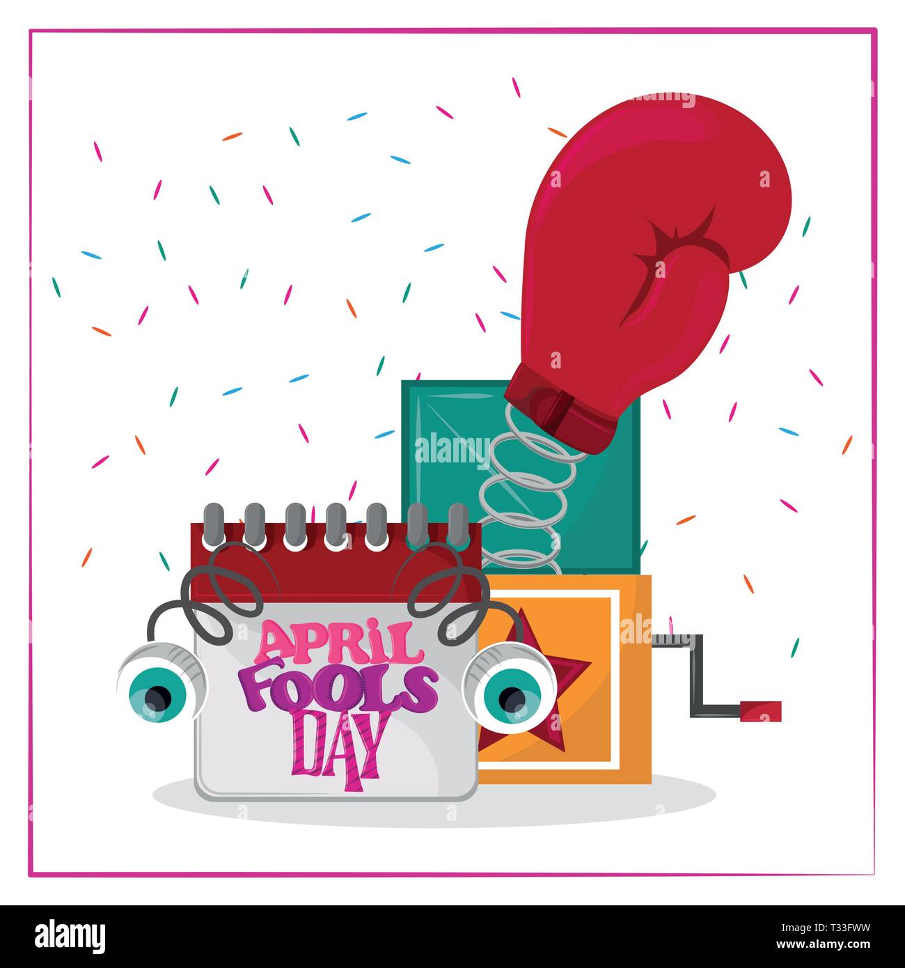 April fools day cartoons hi-res stock photography and images - Alamy