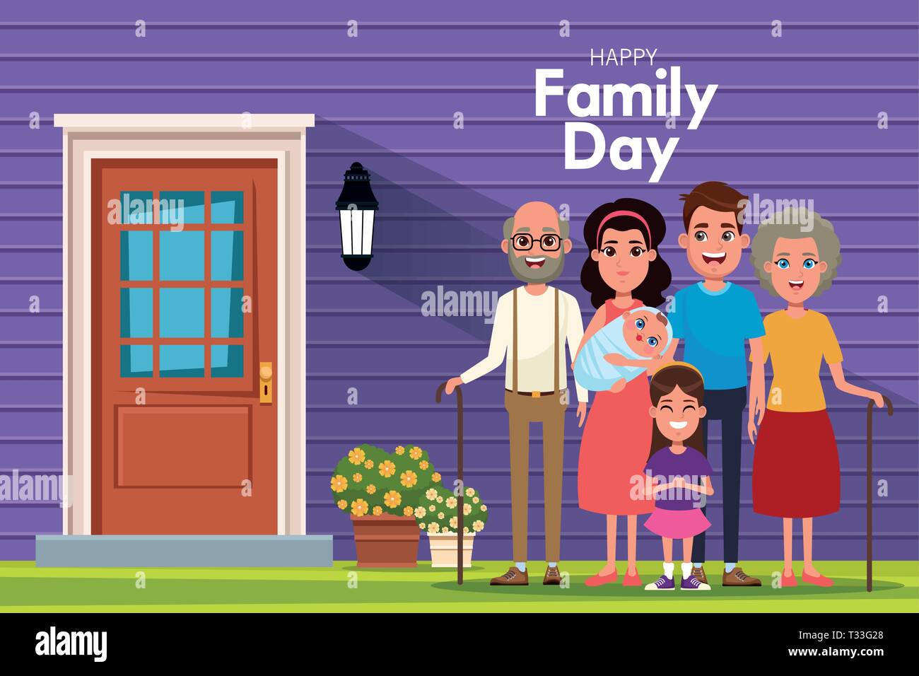 Happy family day Stock Vector Image & Art - Alamy