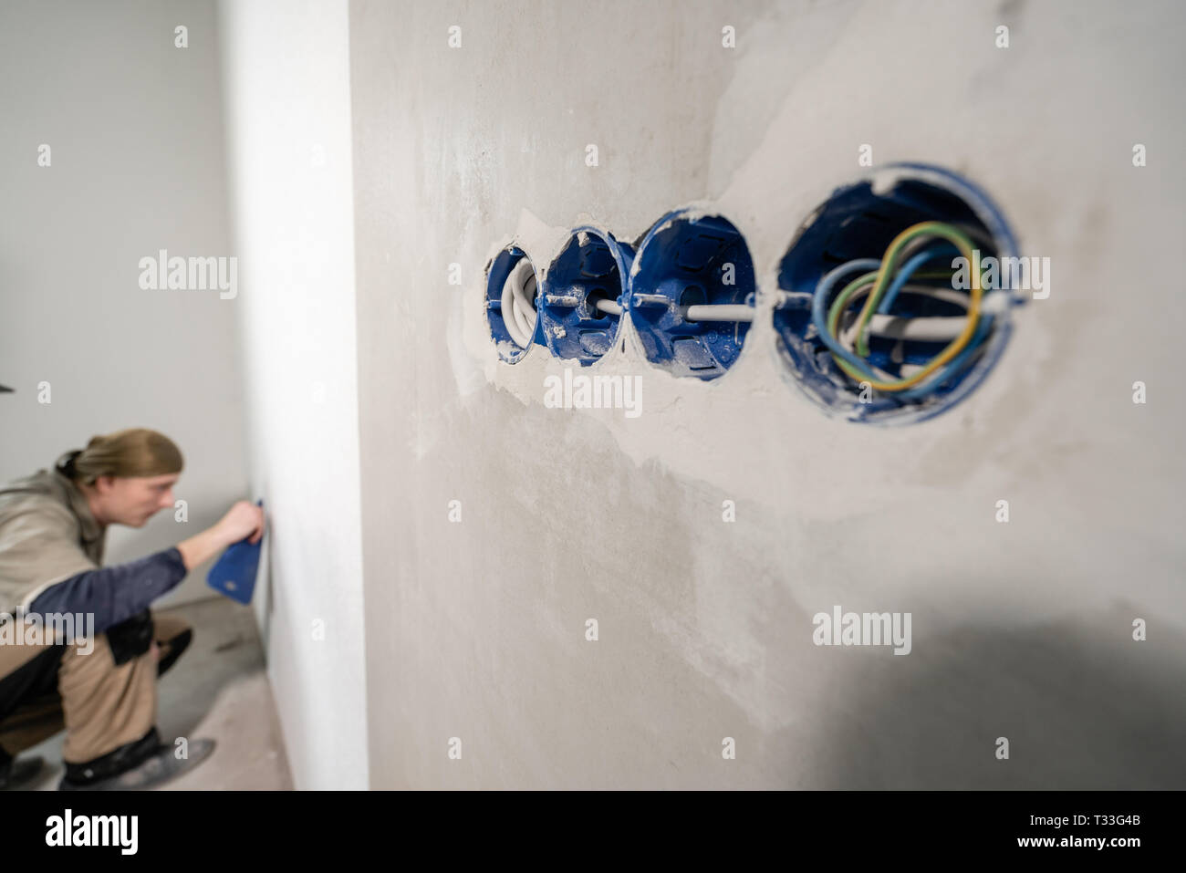 Professional installation of electrical outlets, wires and switches ...