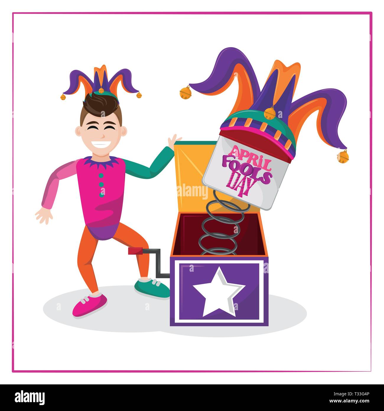 April fools day cartoons hi-res stock photography and images - Alamy