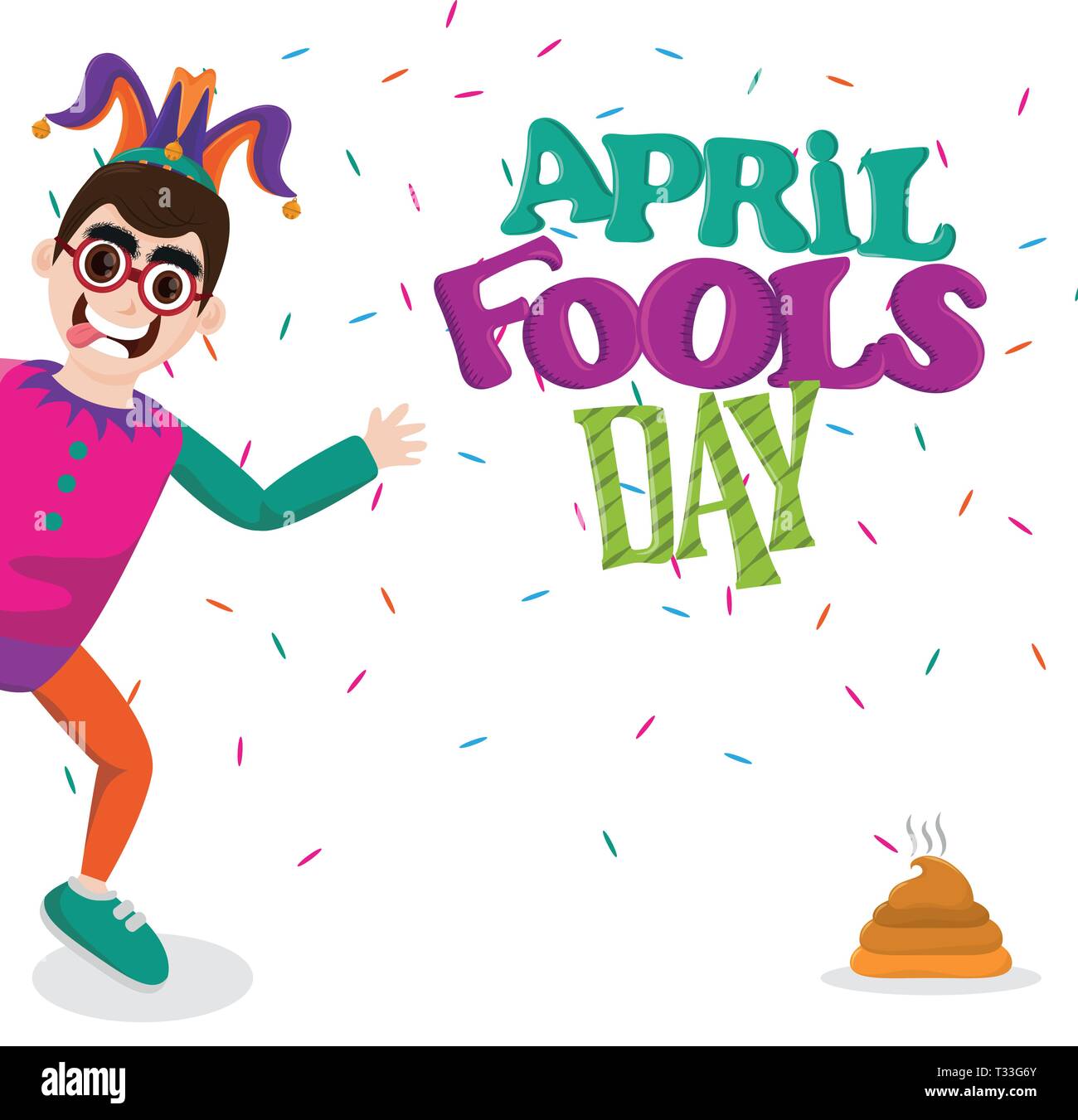 April fools day card Stock Vector Image & Art - Alamy