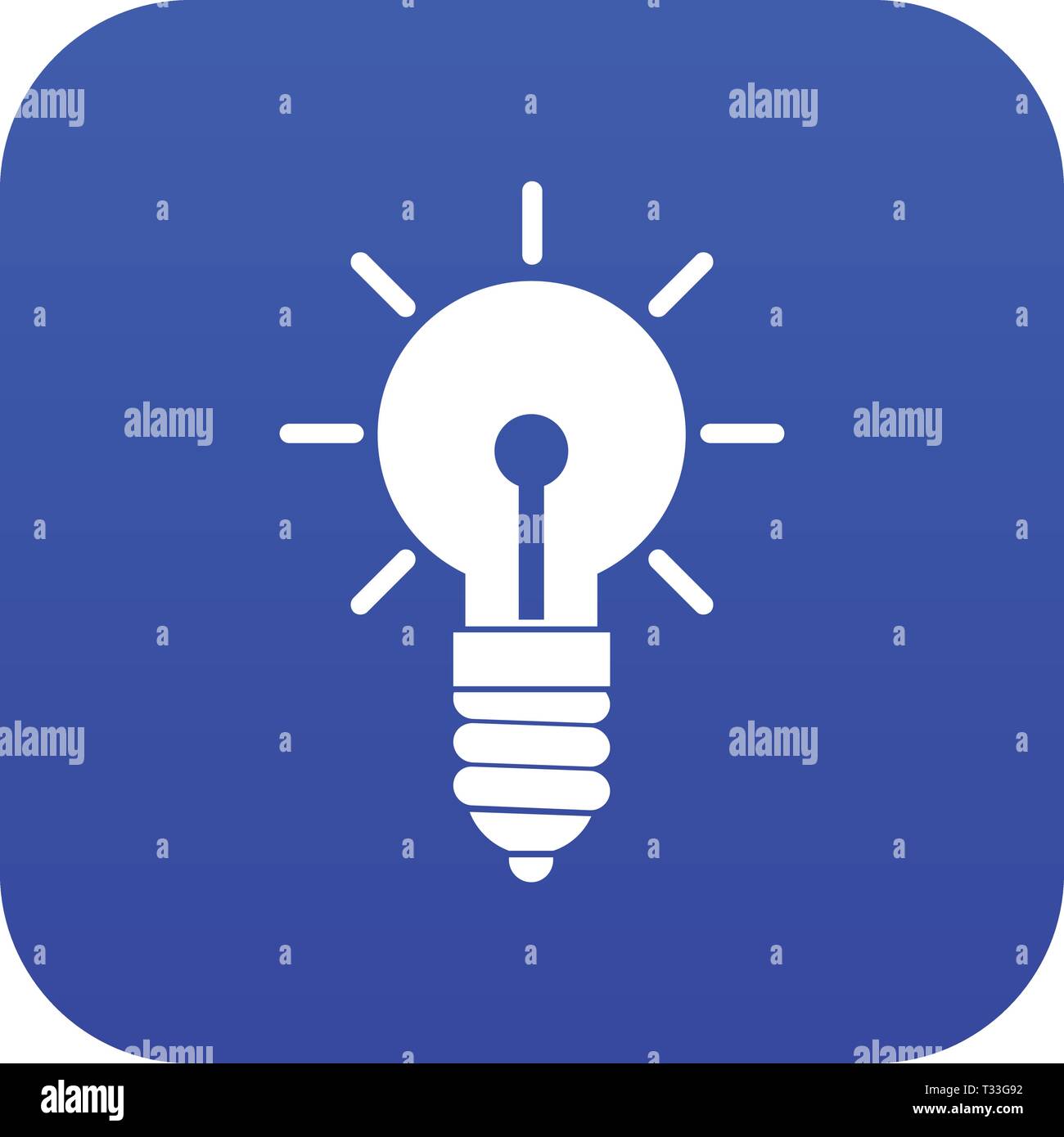 Light bulb idea icon digital blue for any design isolated on white ...