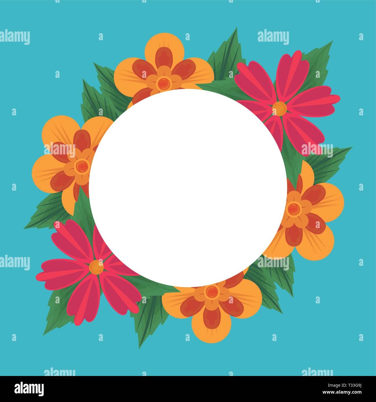 Floral frame blank card Stock Vector Image & Art - Alamy