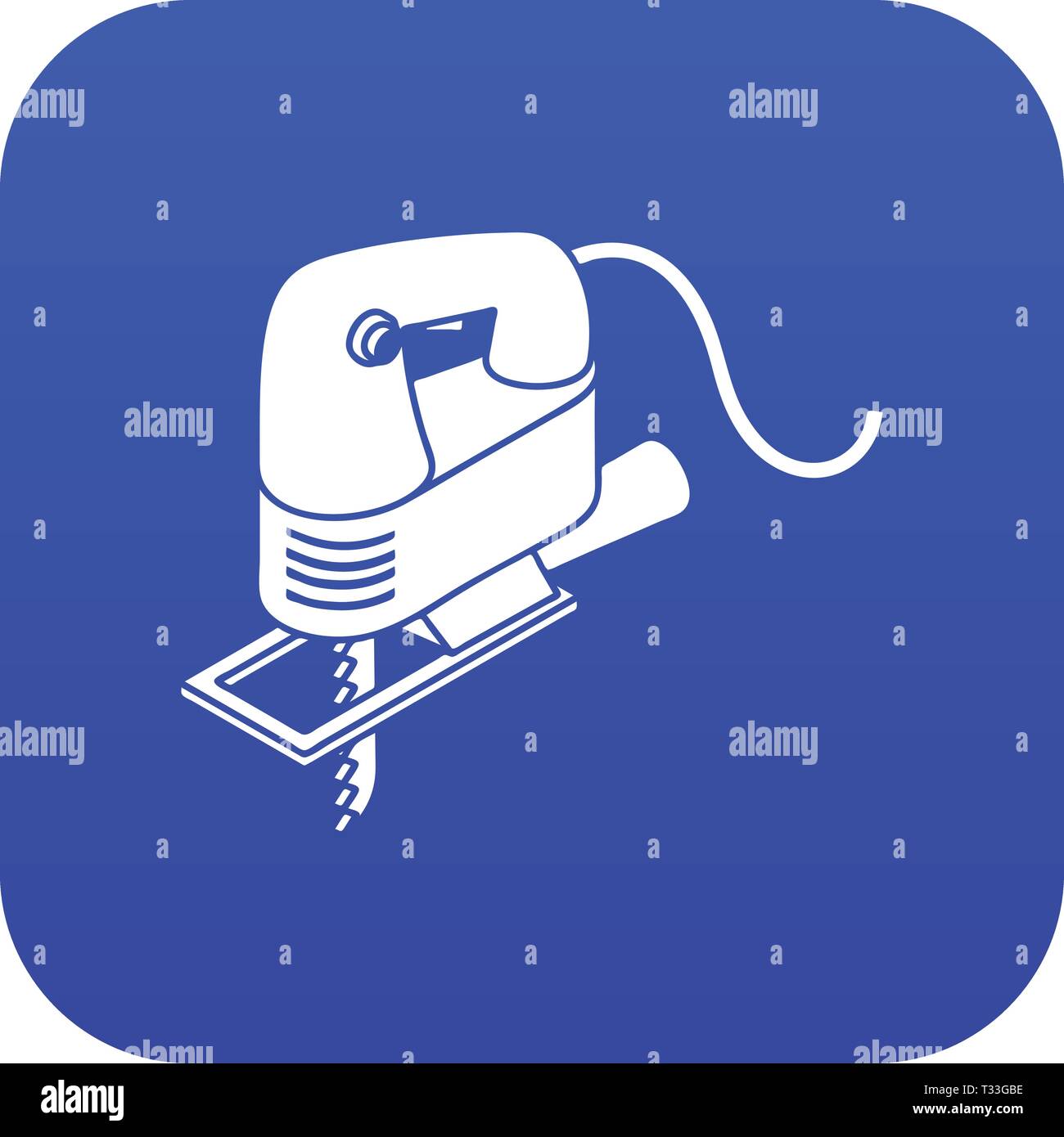 Corded jig saw icon blue vector isolated on white background Stock ...