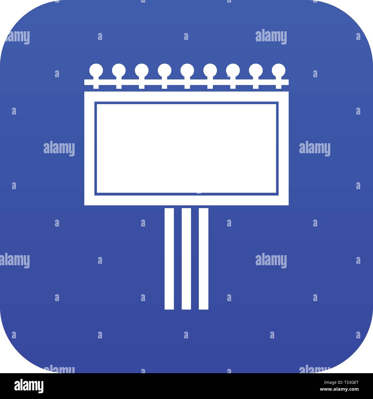 Board for statistics icon digital blue for any design isolated on white ...