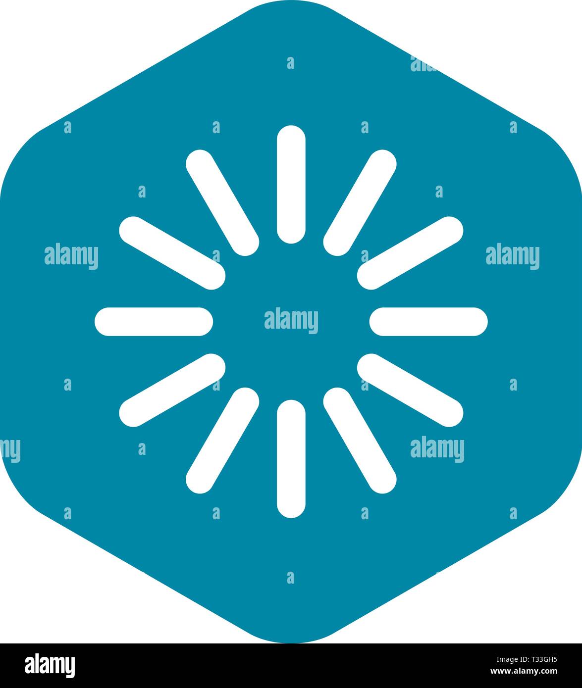 Sign waiting download icon in simple style isolated on white background ...