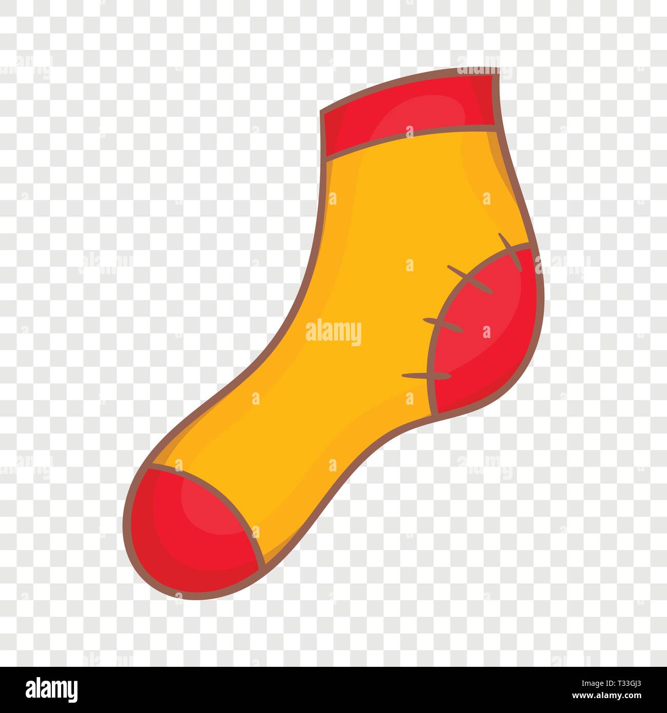 Christmas sock in cartoon style isolated on background for any web ...