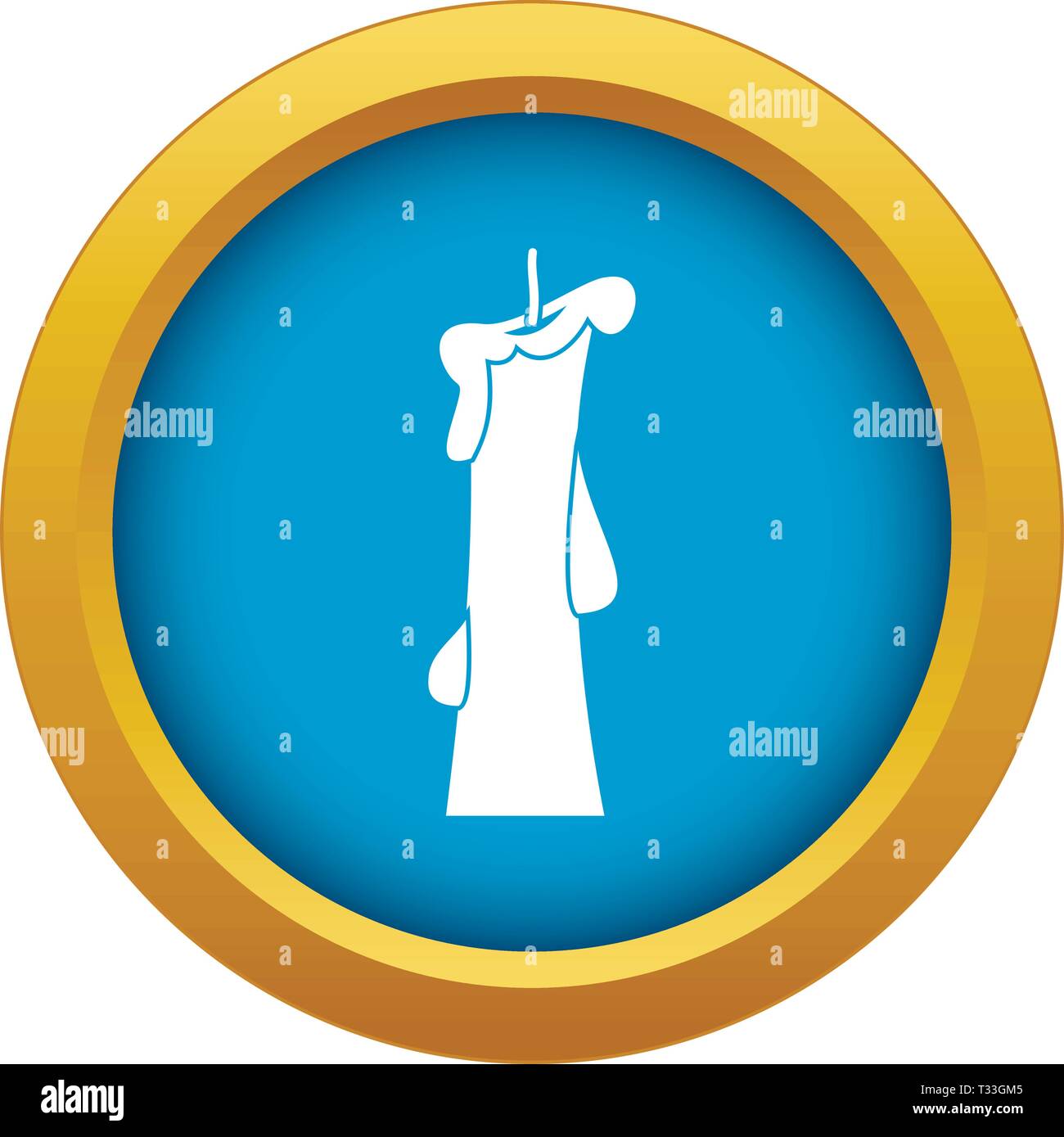Church candle icon blue vector isolated on white background for any ...