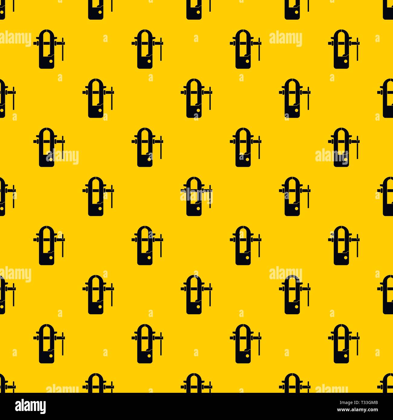 Blacksmiths vice pattern seamless vector repeat geometric yellow for ...