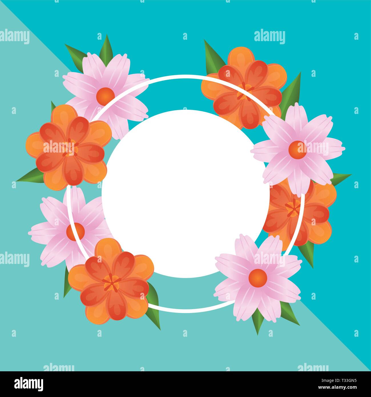 Floral frame blank card Stock Vector Image & Art - Alamy
