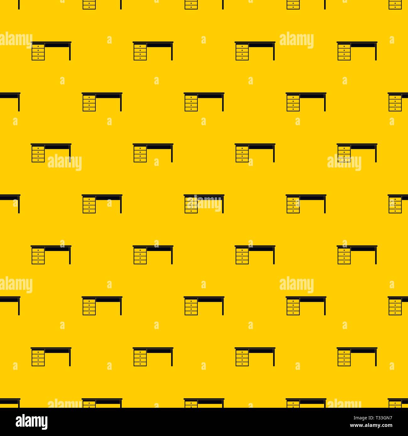 Wooden office desk pattern seamless vector repeat geometric yellow for ...