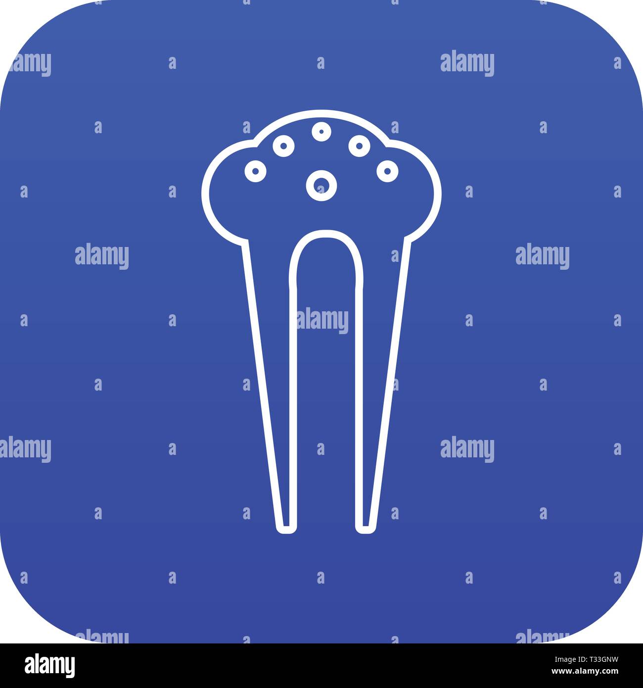 Hair fix clip icon blue vector isolated on white background Stock ...