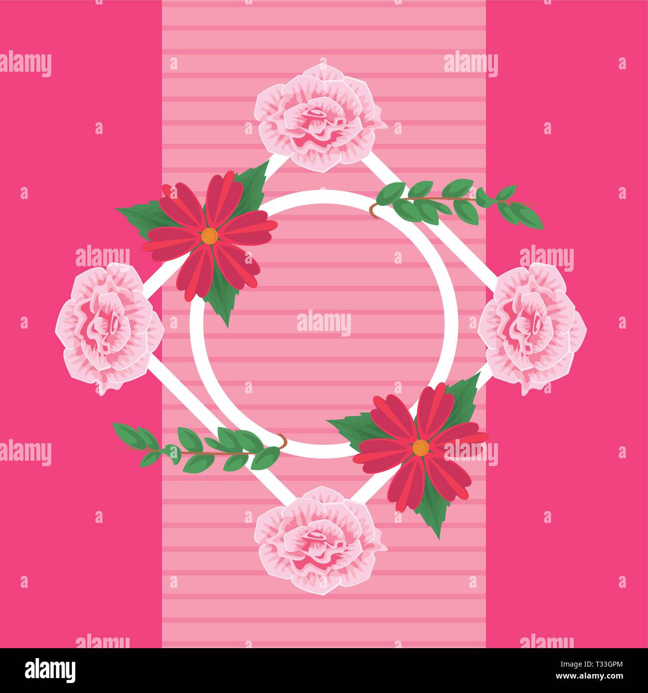 Floral frame blank card Stock Vector Image & Art - Alamy