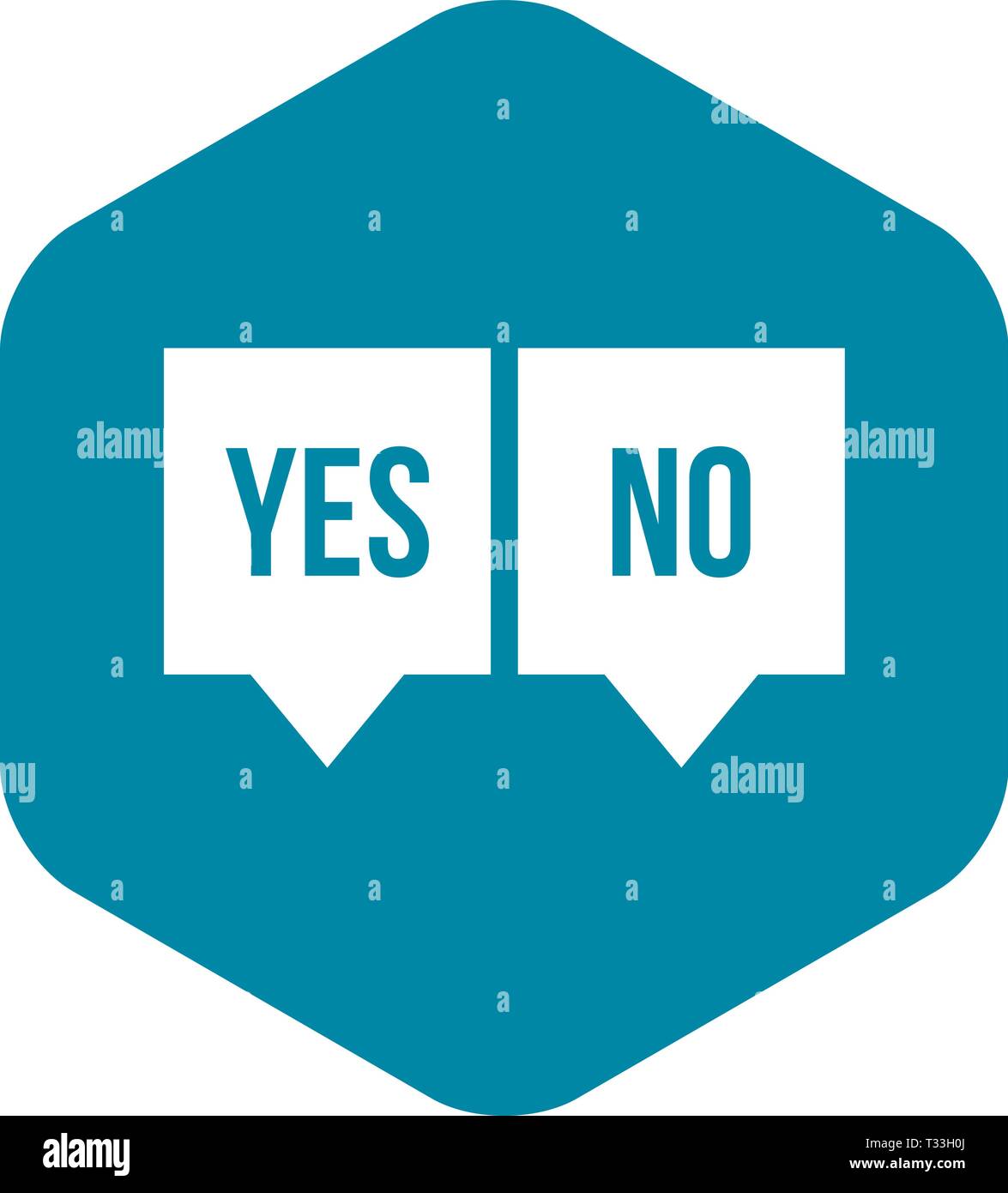 Signs of yes and no icon in simple style isolated on white background ...