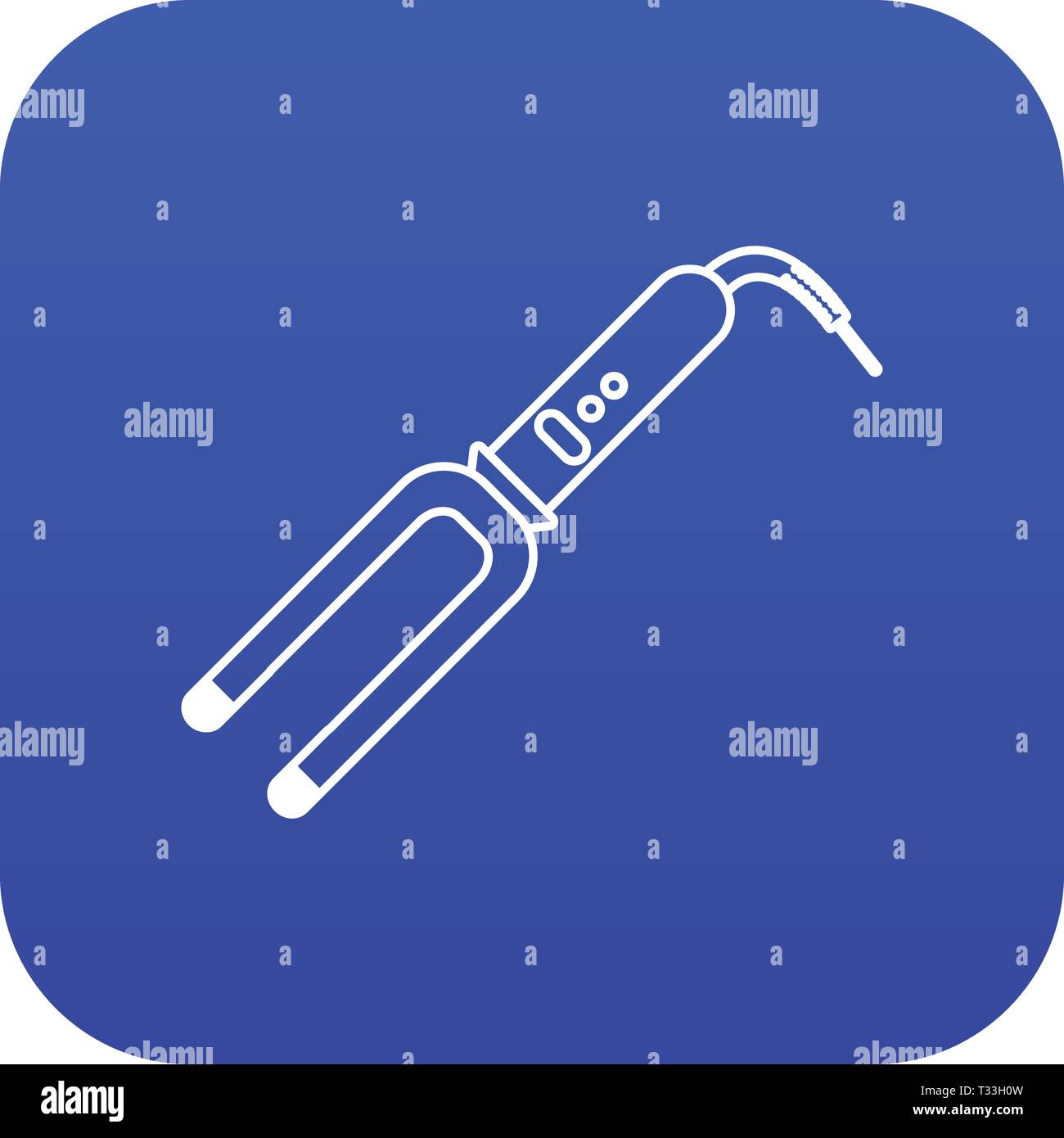 Hair curl icon blue vector isolated on white background Stock Vector ...