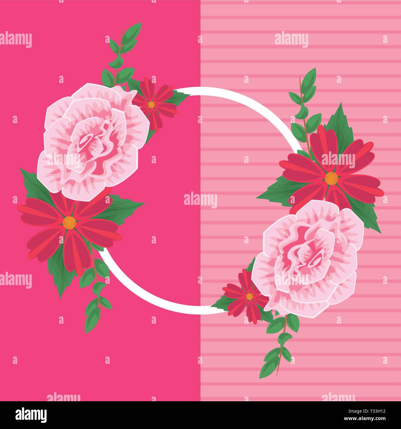 Floral frame blank card Stock Vector Image & Art - Alamy