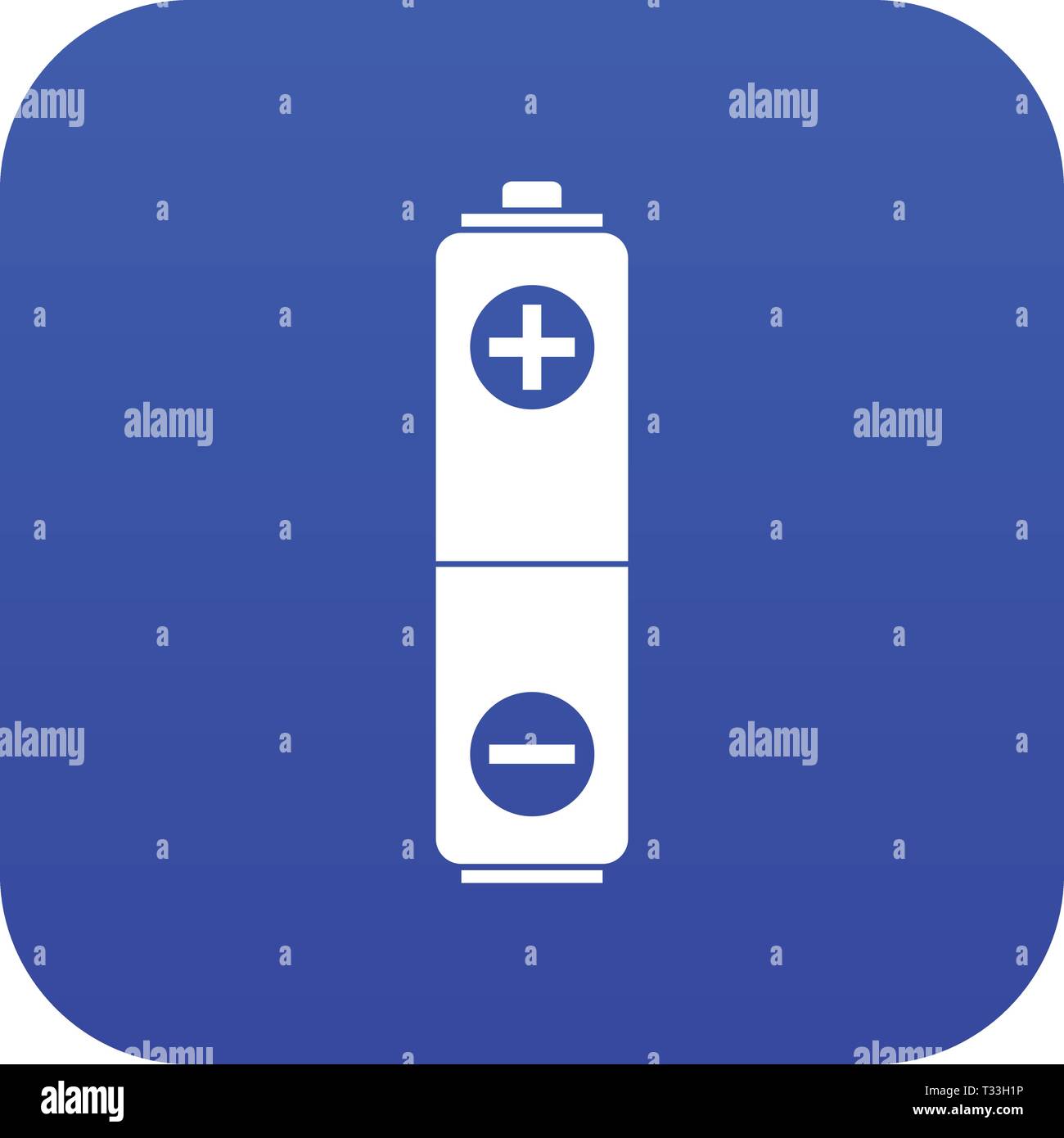 Battery icon digital blue for any design isolated on white vector ...
