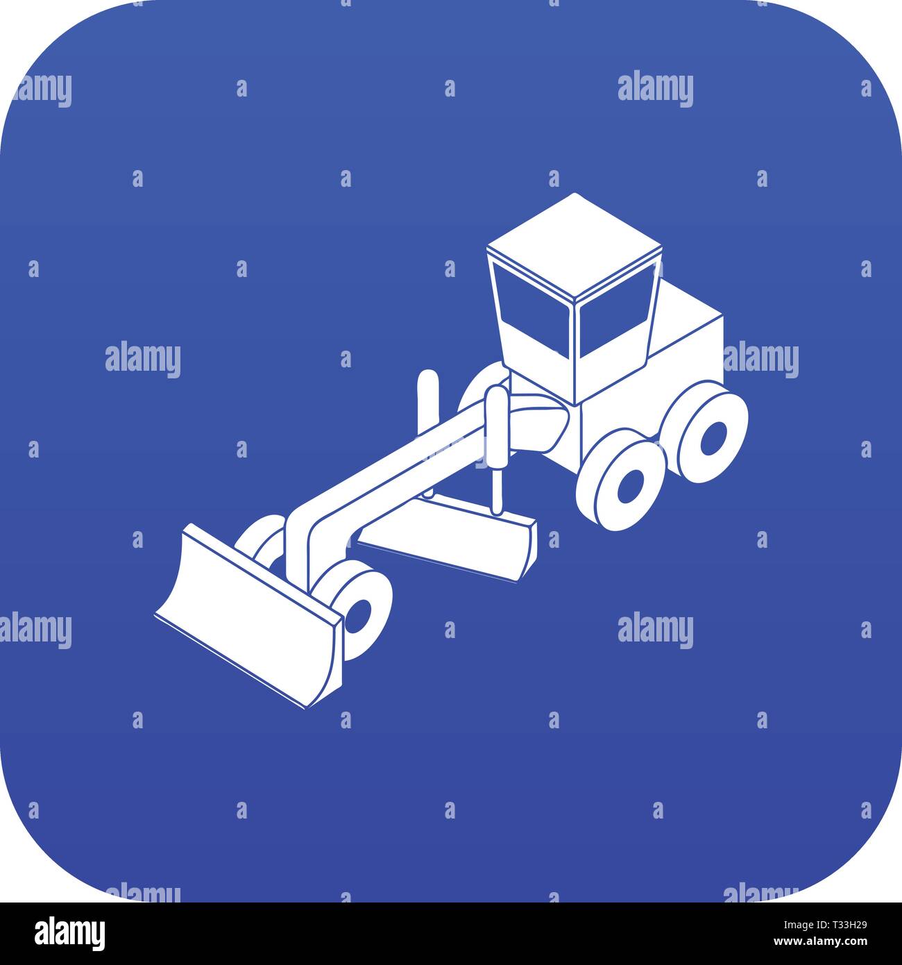 Grader icon blue vector isolated on white background Stock Vector Image ...