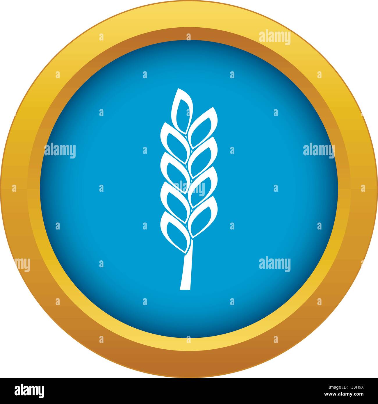 One spike icon blue vector isolated on white background for any design ...