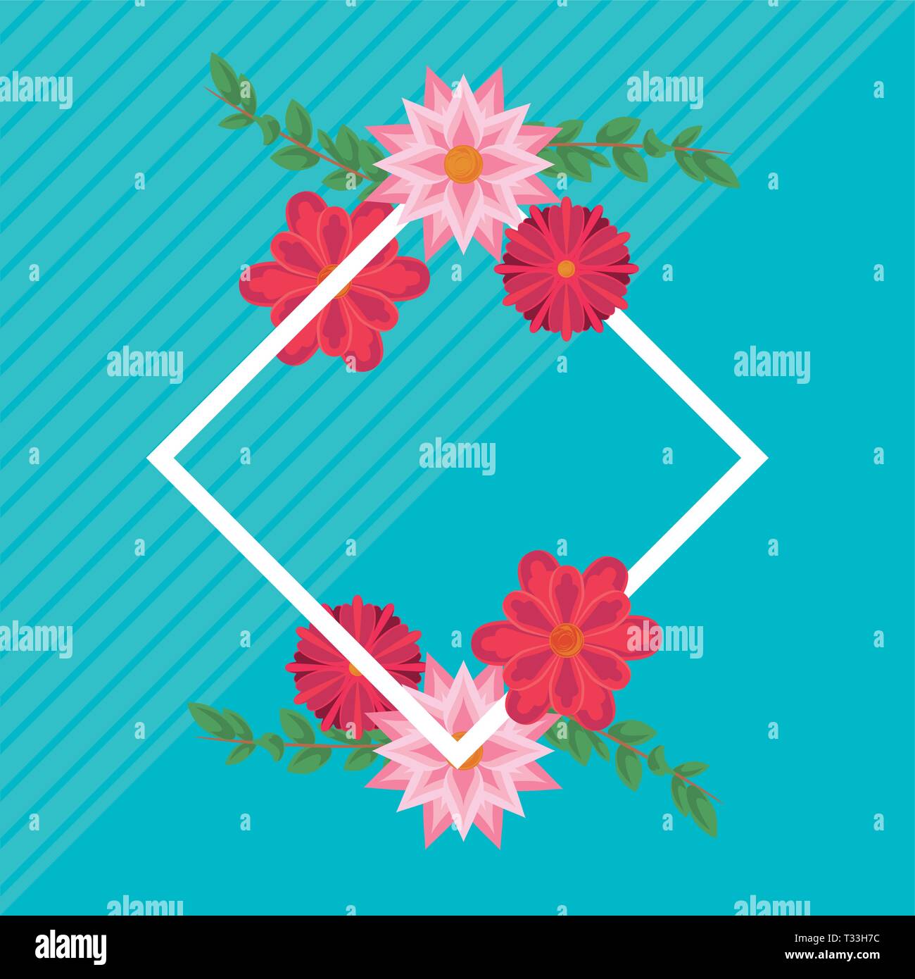 Floral frame blank card Stock Vector Image & Art - Alamy