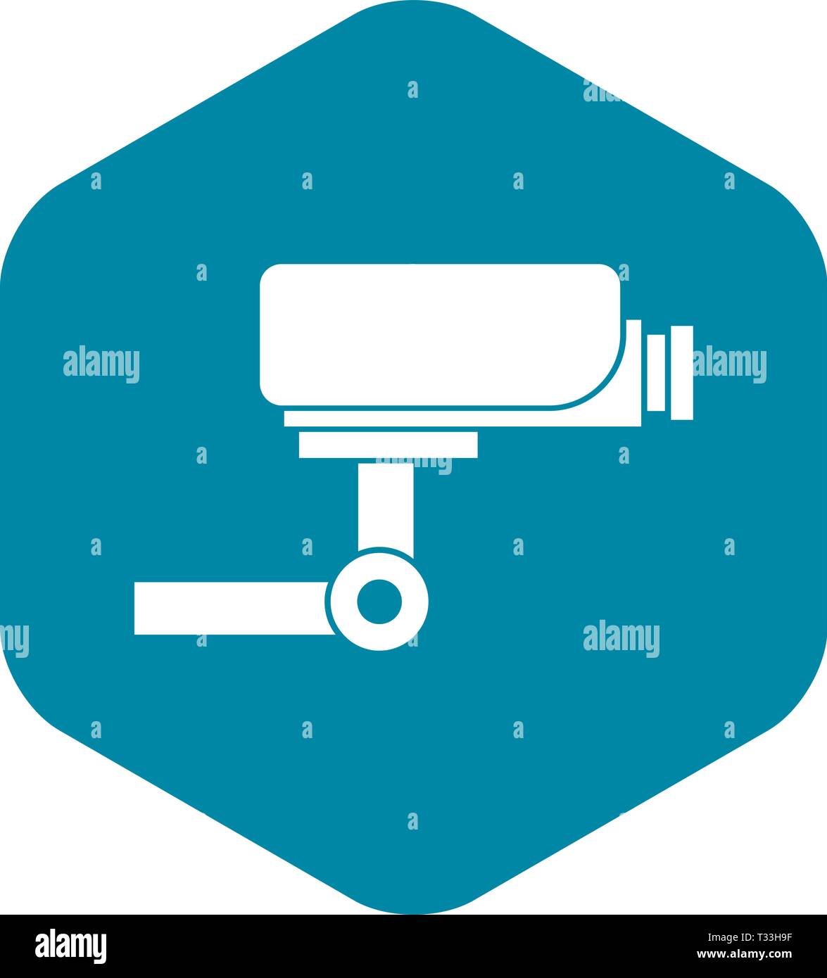CCTV camera icon in simple style isolated on white background. Video ...