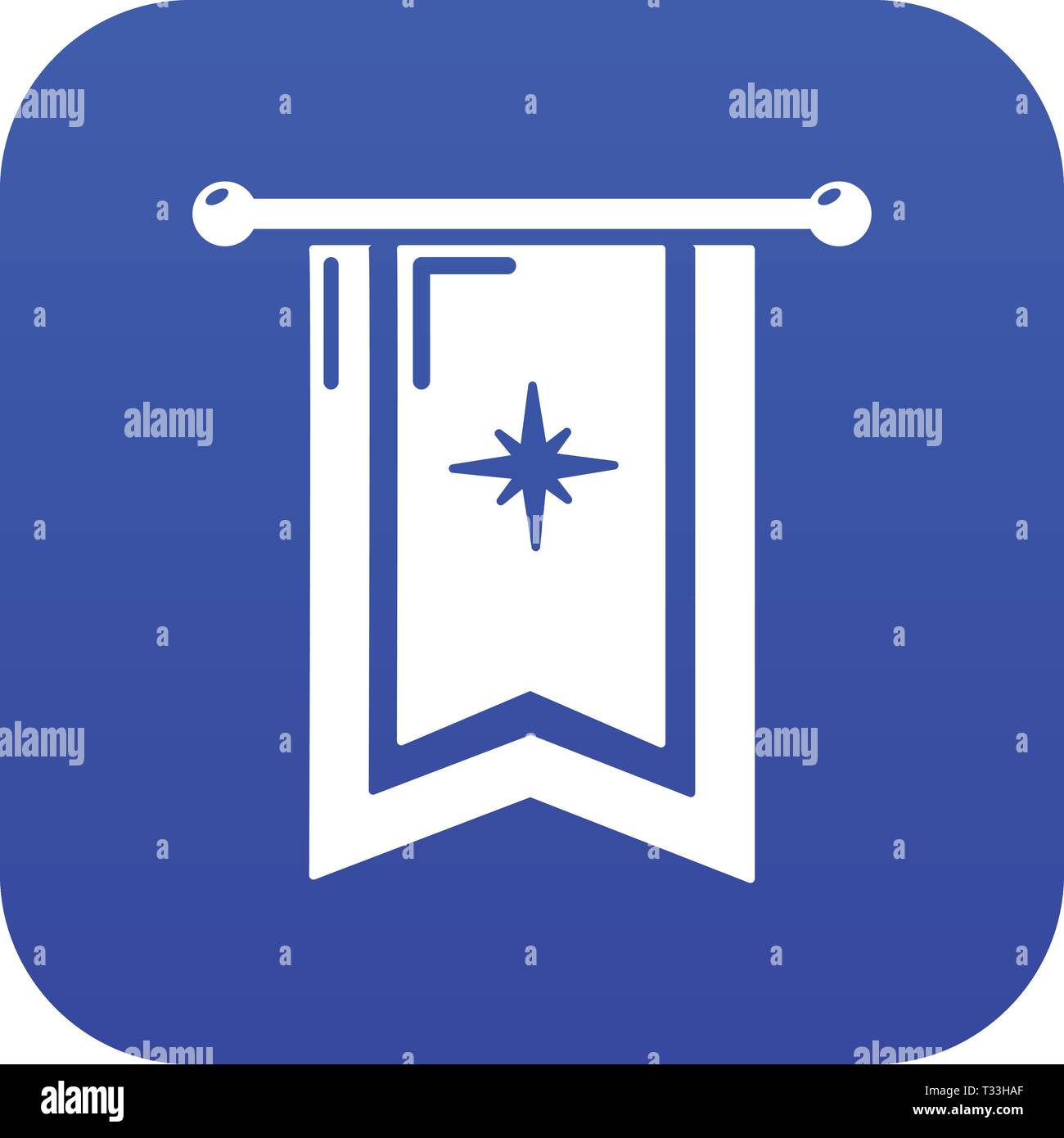 Knight flag icon blue vector isolated on white background Stock Vector ...