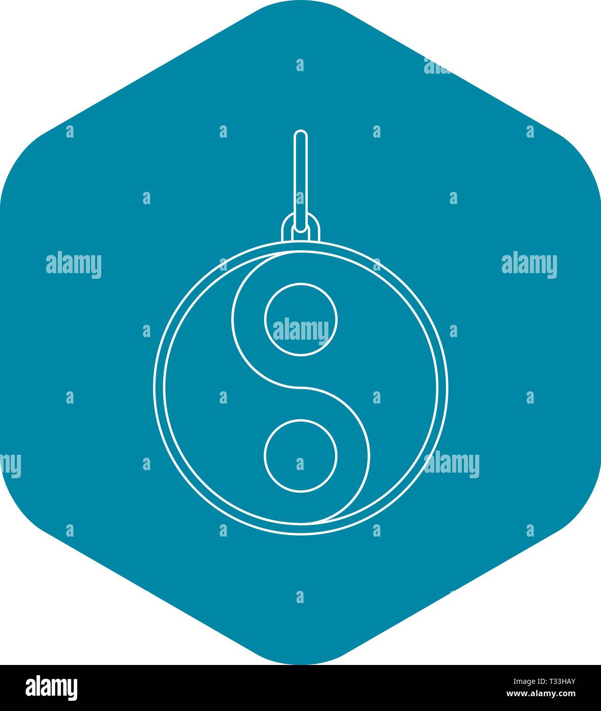 Yin and yang sign icon. Outline illustration of yin and yang sign ...