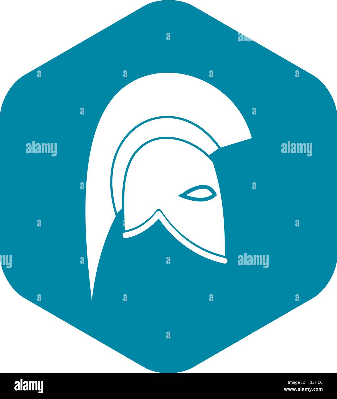 Roman helmet icon in simple style isolated on white background ...