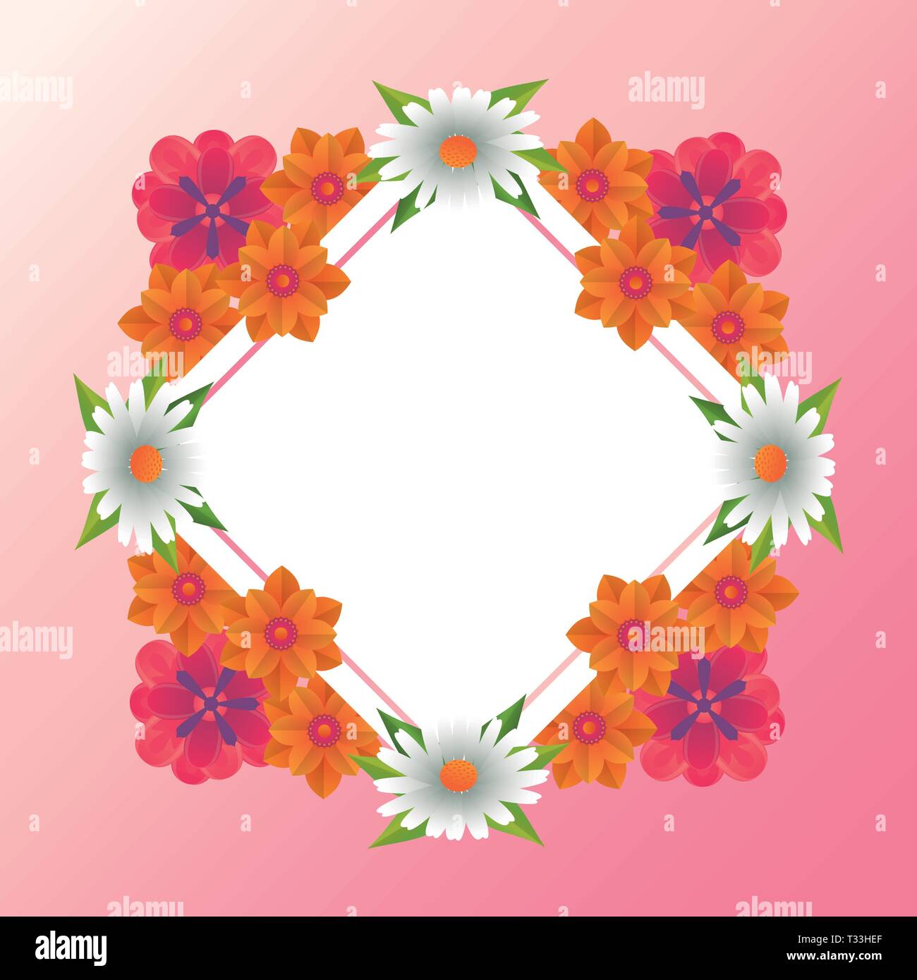 Floral frame blank card Stock Vector Image & Art - Alamy