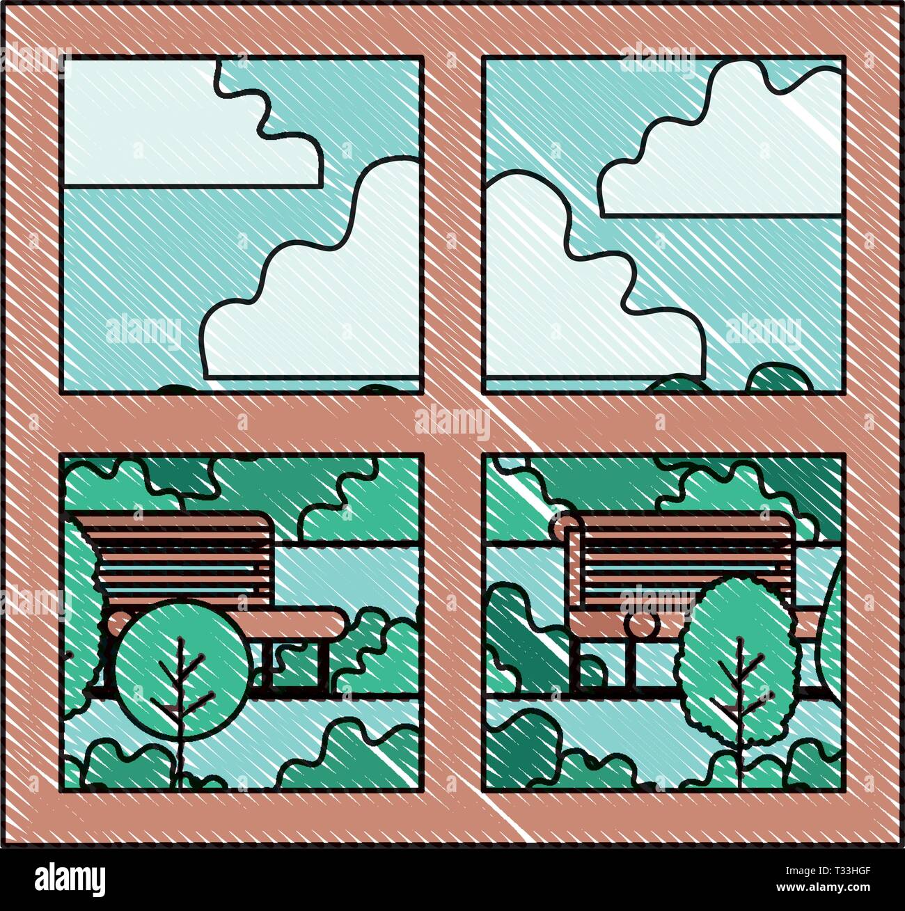 Indoor meadow Stock Vector Images - Alamy