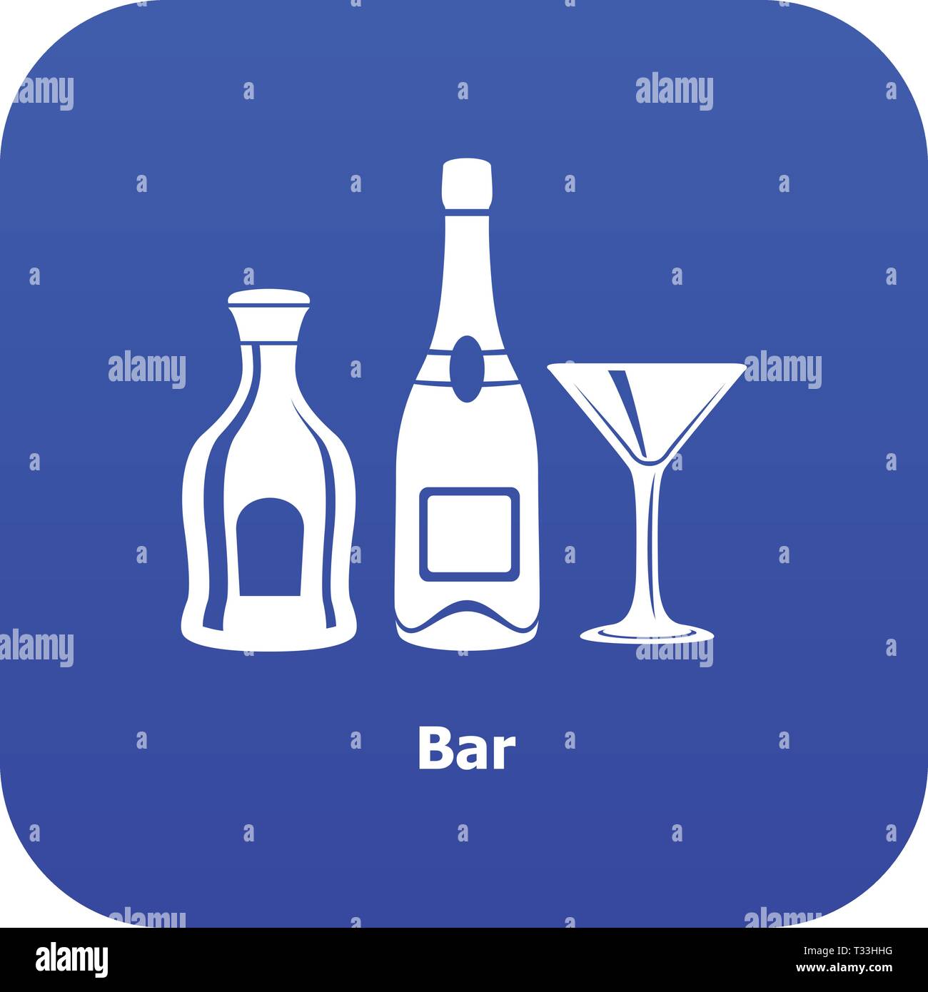 Bar icon blue vector isolated on white background Stock Vector Image ...