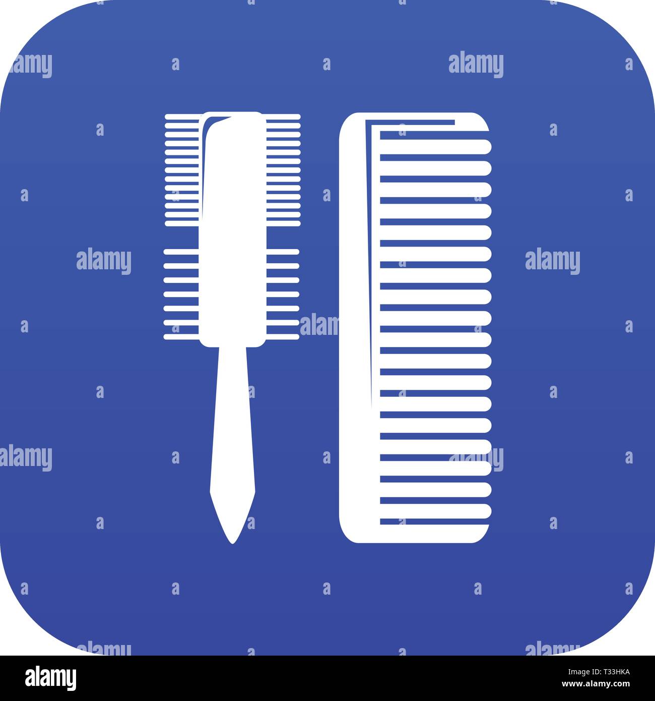 Hair comb icon blue vector isolated on white background Stock Vector ...