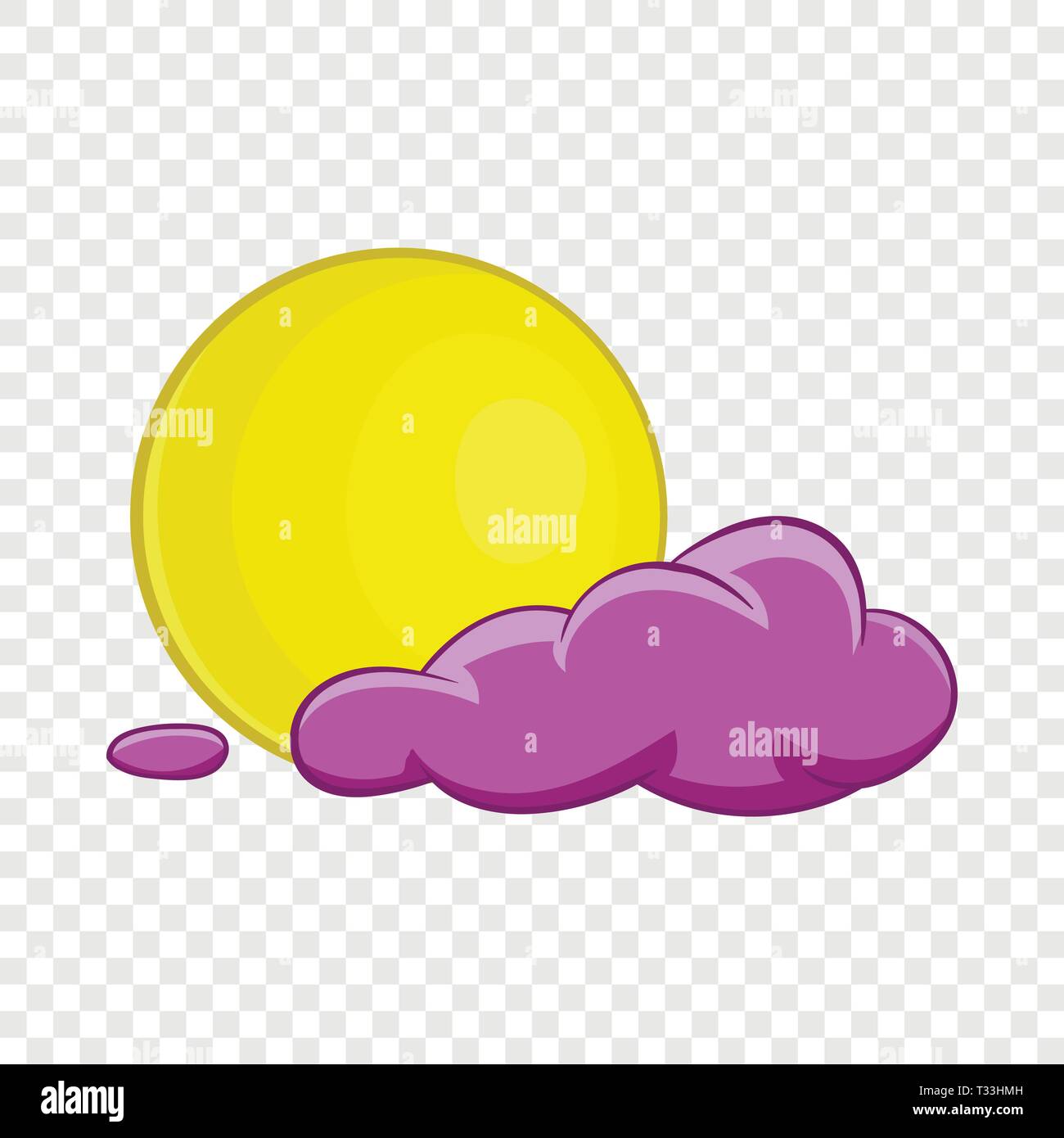 Halloween full moon icon in cartoon style isolated on background for ...