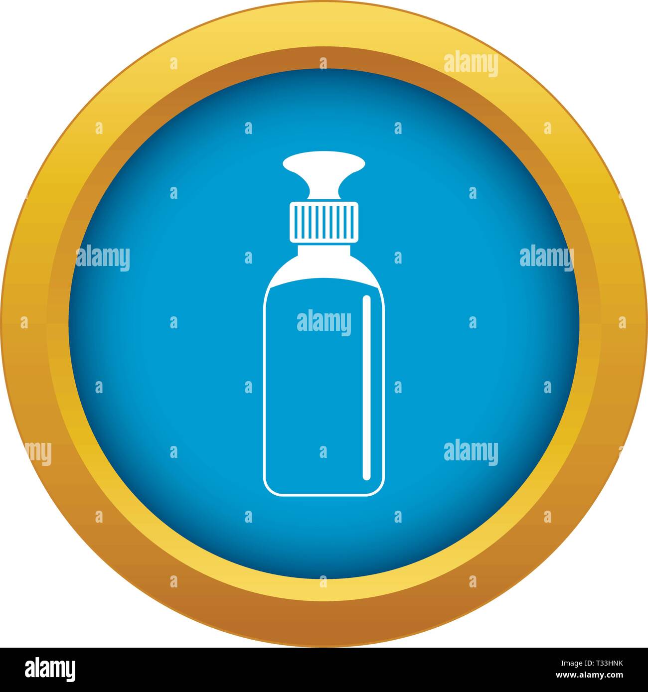Closed vial icon blue vector isolated on white background for any ...
