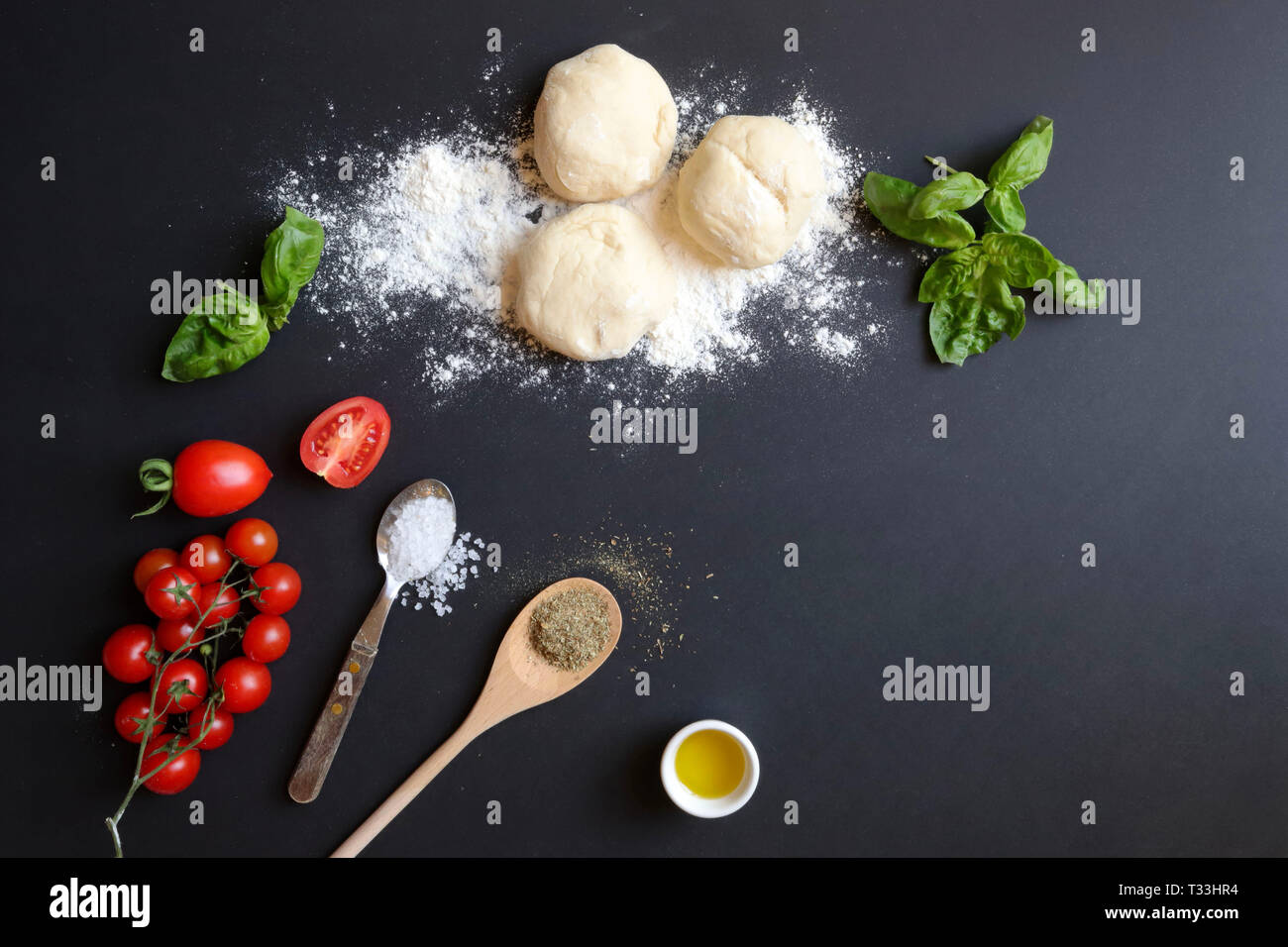Pizza ingredients background hi-res stock photography and images - Alamy
