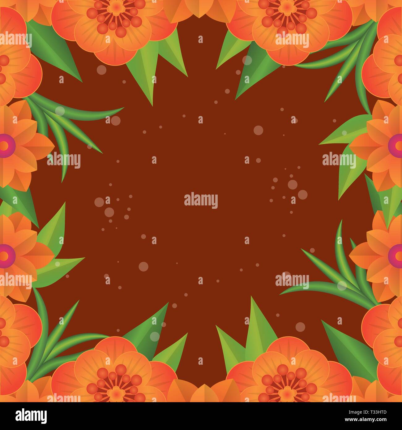 Floral frame blank card Stock Vector Image & Art - Alamy