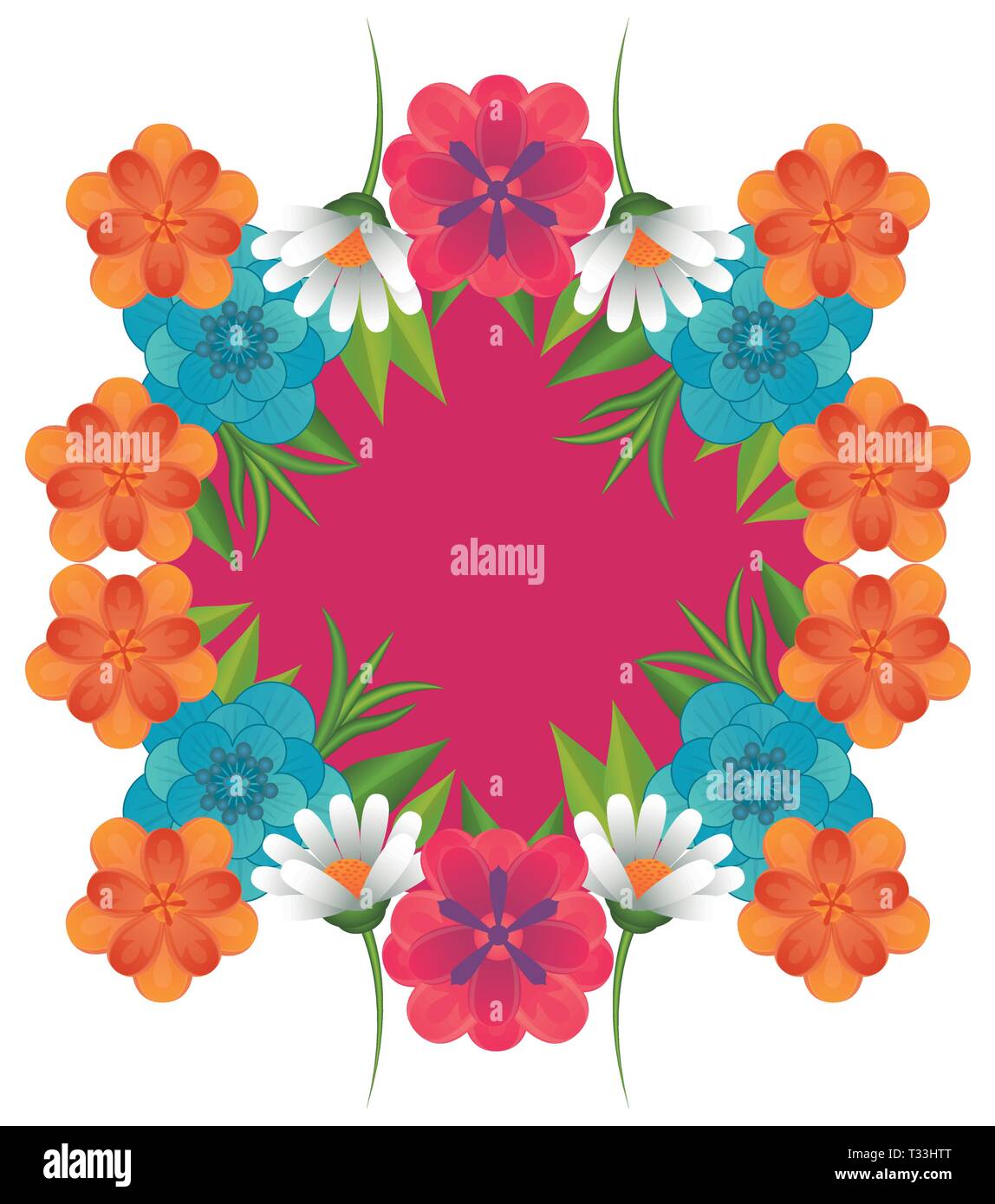 Floral frame blank card Stock Vector Image & Art - Alamy
