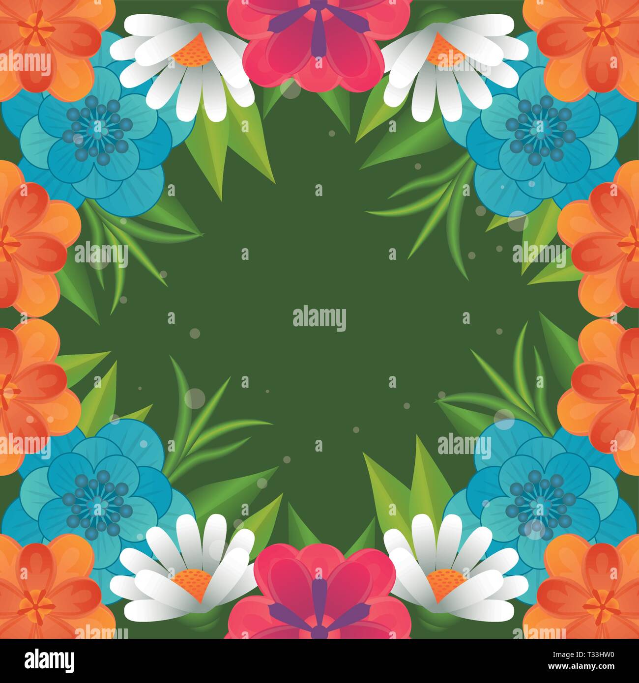 Floral frame blank card Stock Vector Image & Art - Alamy